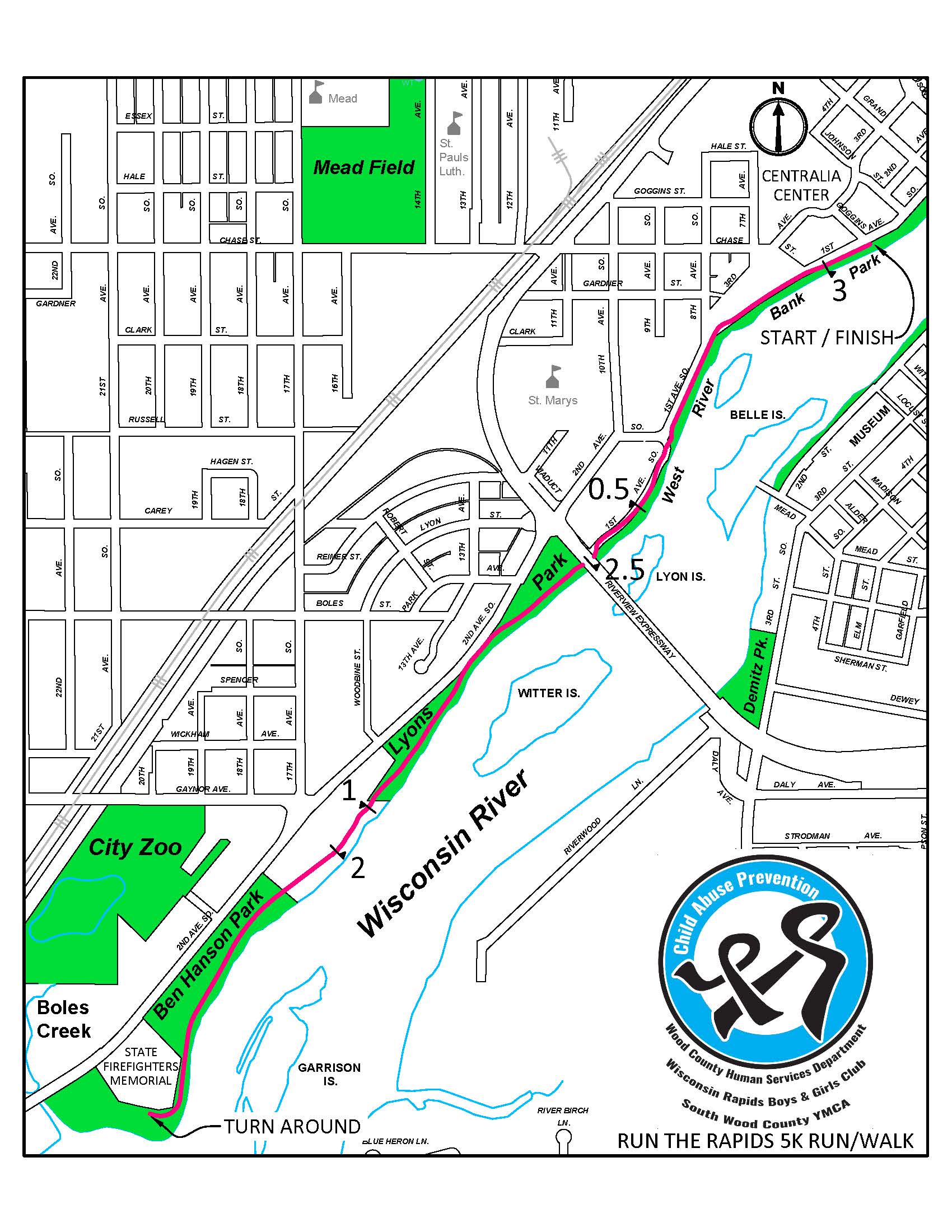 RUN THE RAPIDS 5K WALK/RUN in Wisconsin Rapids, WI - Details ...